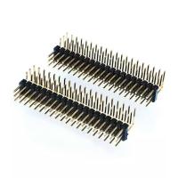 China PCB Pin Header 1.0mm Dual Row Bent Pin SMT 180 Degree 90 Degree PBT Material Phosphor Bronze Contacts Pin Length Customizable for sale