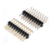 China PCB Pin Header 1.0mm Dual Row Bent Pin SMT 180 Degree 90 Degree PBT Material Phosphor Bronze Contacts Pin Length Customizable for sale