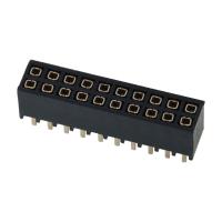 China DIP Female Header 2.54 mm Pitch Double Row Female Straight Header Socket Pin Strip Connector for sale