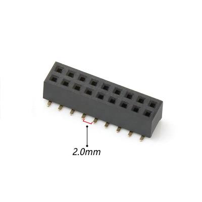 China 2.0mm Pitch SMT 2*9Pin Double Rows Female Header Connector for sale