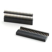 China Dual Row 2.54mm Pitch Pin Header Connector Heightening 2*20pins Straight Stacking Header 0.1 Inch Pin Female Header for sale