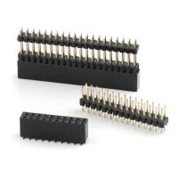 China Dual Row 2.54mm Pitch Pin Header Connector Heightening 2*20pins Straight Stacking Header 0.1 Inch Pin Female Header for sale