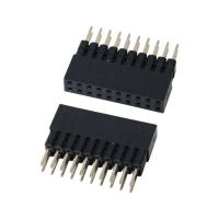China 2.54mm,0.64x0.4SQ Pitch Connector Double Rows Female Pin Header Connector for sale