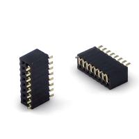 China 1.27mm Pitch Female Header Connector Dual Row Side Entry SMT PCB Adapter Brass Contact Nylon Housing H3.45mm 2*8P for sale