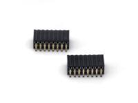 China 1.27mm Pitch Female Header Connector Dual Row Side Entry SMT PCB Adapter Brass Contact Nylon Housing H3.45mm 2*8P for sale