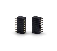 China 1.27mm Pitch Female Header Connector Dual Row Side Entry SMT PCB Adapter Brass Contact Nylon Housing H3.45mm 2*8P for sale
