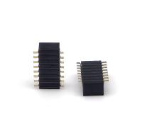 China 1.27mm Pitch Female Header Connector Dual Row Side Entry SMT PCB Adapter Brass Contact Nylon Housing H3.45mm 2*8P for sale