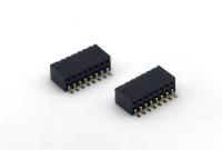China 1.27mm Pitch Female Header Connector Dual Row Side Entry SMT PCB Adapter Brass Contact Nylon Housing H3.45mm 2*8P for sale