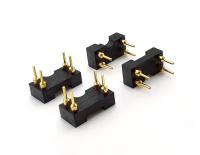 China 2.54mm Pitch IC Socket Machined Female Header Straight H3.0mm 4P Hole All Gold 60V Rated PPS Shell for sale