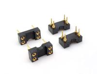 China 2.54mm Pitch IC Socket Machined Female Header Straight H3.0mm 4P Hole All Gold 60V Rated PPS Shell for sale