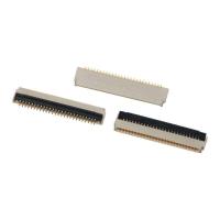 China 0.3mm Pitch 9-71Pin Zif R/A SMT H=0.9 Backflip Dual Contact High Temperature Thermoplastic FPC Connector PCB for sale