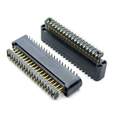 China 2.54mm Pitch Double Row 38Pin SMT Brass Contacts Male/Female Gold Plated 3U Board-to-Board Connector Automotive IP65 for sale