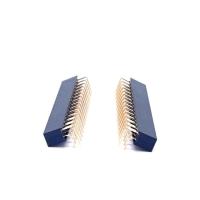 China Double Row 2.0 Pitch Right Angle Plug H 6.35mm Female Pin Header Connector Plastic Brass Contact PCB for sale