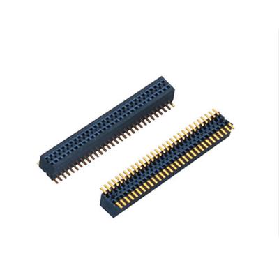 China SMT Double Row Female Header 2x40 Pin 2.0mm Pitch Gold Plated PCB Connector Made of Brass for sale