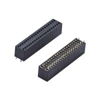 China SMT Double Row Female Header 2x40 Pin 2.0mm Pitch Gold Plated PCB Connector Made of Brass for sale