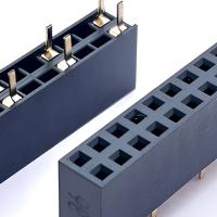 China 2.54mm Pitch Female Header With Empty Pin Straight Terminal O-Shape Female Connector for sale