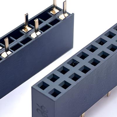 China 2.54mm Pitch Female Header With Empty Pin Straight Terminal O-Shape Female Connector for sale