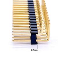 China Brass Contact IP68 40-pin 2.0 mm Pitch Dual Row Plastic PCB Right Angle Pin Header for sale