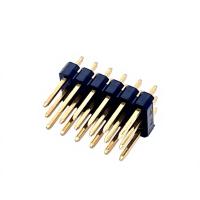 China Customized Pin Connectors 2.54MM Pitch Three Cores 18-pin Gold-plated Brass Pins Straight Patch Row Pin Header for PCB for sale