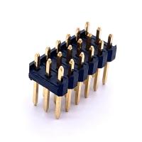 China Customized Pin Connectors 2.54MM Pitch Three Cores 18-pin Gold-plated Brass Pins Straight Patch Row Pin Header for PCB for sale