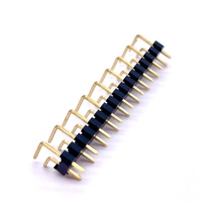China Customized 2.0mm Double Rows 29Pin Bent Needles One-Stop Gold Plating USB PCB Connector Accessory Brass Male Pin Header for sale