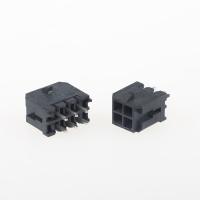 China MX3.0 Metal Double Row Buckle Straight Pin Header 3.0mm Pitch, 180° Dual Row PCB Power Connector (Compatible with 43045 / 5557 Series) for sale