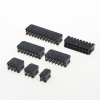 China MX3.0 Metal Double Row Buckle Straight Pin Header 3.0mm Pitch, 180° Dual Row PCB Power Connector (Compatible with 43045 / 5557 Series) for sale