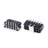 China Small 5557 Vertical MX3.0mm Pitch Double Row Connector Replaces MOLEX 43045, 4P~24P Vertical SMT PCB Header for sale
