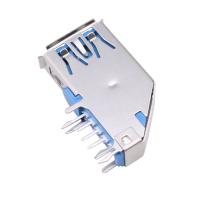 China USB 3.0AF Female DIP 90 Degree Side Insert Reverse Curly Edge 1.5A High Current Premium Connector for sale