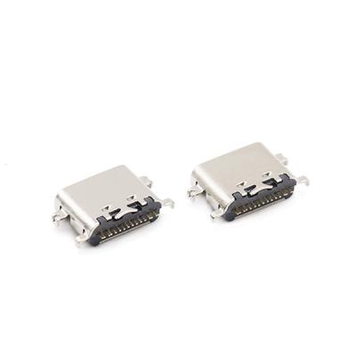China 3.0 USB Type C Pcb Connector 3.1mm 16 Pin Mid-Mount USB-C Female Socket for sale