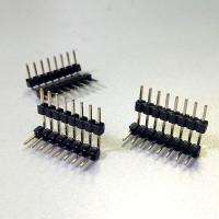 China Right Angle 2.54 Mm Pitch Pin Header Single Row PCB Connector for sale