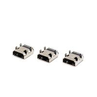 China Gold Plated Micro HDMI Cable Connectors 19 pin DIP+SMT d type female connector for sale