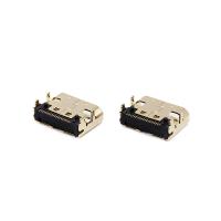 China 19 Pin Micro HDMI Socket LCP C Type Female Connector For PCB for sale