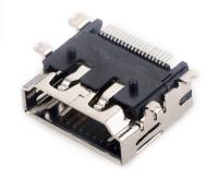 China Horizontal HDMI PCB Socket Female SMT Type A Connector 10000 Cycles for sale