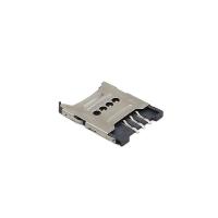 China 6 Pin Flip Type Sim Card Connector LCP Plastic Durability Long for sale