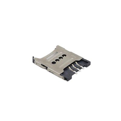 China 6 Pin Flip Type Sim Card Connector LCP Plastic Durability Long for sale