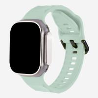 China Adjustable for Apple Watch Ultra 2 3 Silicone Strap IWatch Series 11 10 9 8 7 49mm 44mm 44mm 38mm Sport Wave Soft Watch Bands for sale