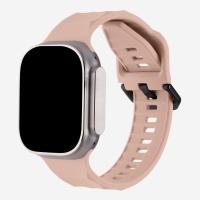 China Adjustable for Apple Watch Ultra 2 3 Silicone Strap IWatch Series 11 10 9 8 7 49mm 44mm 44mm 38mm Sport Wave Soft Watch Bands for sale