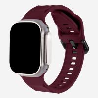 China Adjustable for Apple Watch Ultra 2 3 Silicone Strap IWatch Series 11 10 9 8 7 49mm 44mm 44mm 38mm Sport Wave Soft Watch Bands for sale