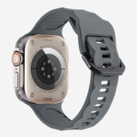 China Adjustable for Apple Watch Ultra 2 3 Silicone Strap IWatch Series 11 10 9 8 7 49mm 44mm 44mm 38mm Sport Wave Soft Watch Bands for sale