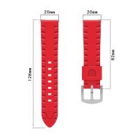 China Eraysun Breathable High Quality Fashion Soft 20mm, 22mm, 24mm Tread Pattern Silicone Unisex Buckle Rubber Watch Bands for sale