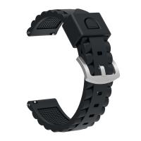 China Eraysun Breathable High Quality Fashion Soft 20mm, 22mm, 24mm Tread Pattern Silicone Unisex Buckle Rubber Watch Bands for sale