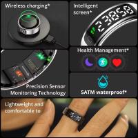 China Eraysun R11 Smart Ring Touch Screen with Display Health Tracker Manager Heart Rate Monitor Wireless Smart Rings for Men Women for sale