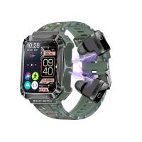 China Newly Sport TWS Smartwatch 3in1 Music Player 4GB Memory 400Mah Call Men Watch With Headphones T93 Smart Earphones for sale