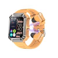 China Newly Sport TWS Smartwatch 3in1 Music Player 4GB Memory 400Mah Call Men Watch With Headphones T93 Smart Earphones for sale