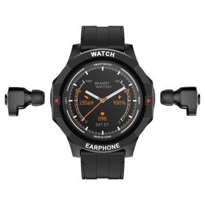 China Eraysun 2 in 1 Bt Call Function Smartwatch Pressure Smart Watch With Earbuds Bracelet Tws Earbuds for sale