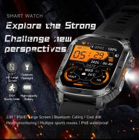 China Outdoors AK80 Smart Watch for Men 2.01inch Dial Call Answering AI Voice Assistant Flashlight IP68 Waterproof Fitness Smartwatch for sale