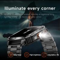 China Outdoors AK80 Smart Watch for Men 2.01inch Dial Call Answering AI Voice Assistant Flashlight IP68 Waterproof Fitness Smartwatch for sale
