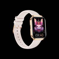 China CD06 Metal Smart Watch for Women Lady Fashion 1.75inch Square Screen Ultra Thin 7.3mm Health Monitor IP68 Fitcloudpro Smartwatch for sale