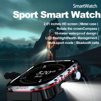 China Eraysun Outdoor Reloj G45 Smart Watches Sport 2.01inch LED Flashlight Compass 1ATM Swim Waterproof Fitness Men G45 Smartwatch for sale